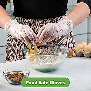 Comfy Package [100 Count Disposable Vinyl Gloves, Powder Free, Latex Free, Clear Gloves for Cooking and cleaning - X-large
