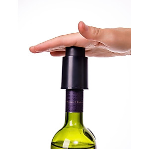 Wine Stoppers for Wine Bottles (4-Pack) - Vacuum Wine Preserver Set - Wine Saver and Sealer for Bottles - Reusable Wine Corks for Glass Bottles - Wine Accessories and Gifts to Keep Wine Fresh