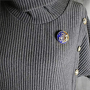 luosh Sky Blue Star Moon Sun Star Galaxies Brooches Pin Badges Planet Enamel Lapel Pins for Clothing Bags Backpacks Jackets Hat