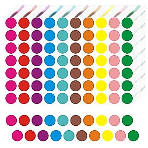 1400 Pcs 3/4" Color Coded Label Dot Stickers, 10 Color Style Color Coded Label Stickers, Round Stickers for Coloring, Marking, Organizing