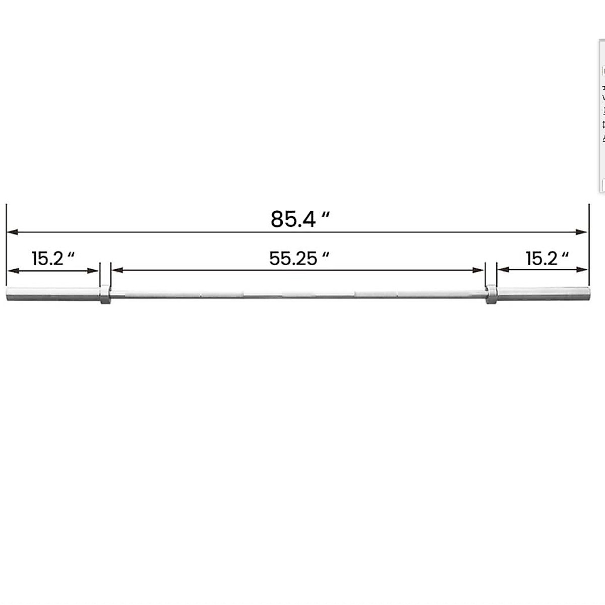 Yaheetech 7- Foot Olympic Bar Barbell w/Two Collars - Solid Iron Weighted Workout Bar - Chrome Weight Straight Bar for Home Gym Weightlifting & Power Lifting Strength Training Exercises