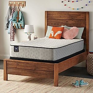 Sealy Essentials Spring Summer Elm Firm Feel Mattress and 5-Inch Foundation, Twin XL