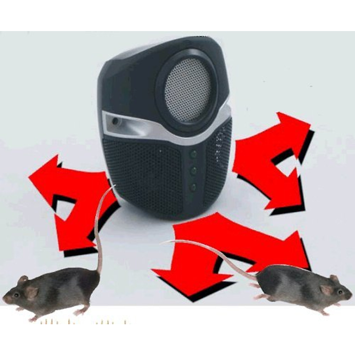 Ultrasonic Rodent Repeller Commercial Triple Speaker Model Repels Rodents, Rats & Mice.