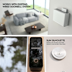 Logitech Circle View Apple HomeKit- Enabled Wired Doorbell TrueView Video, Face Recognition, Color Night Vision, and Head-to-Toe HD Video - Black (Renewed)