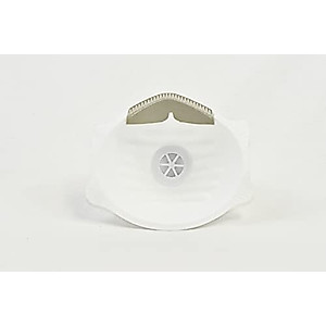 9116 Particulate Respirator Dust Mask with Valve, Two-Strap Cup Style Design, Lightweight with Cushioning Nose Foam, NIOSH Approved 10 Masks