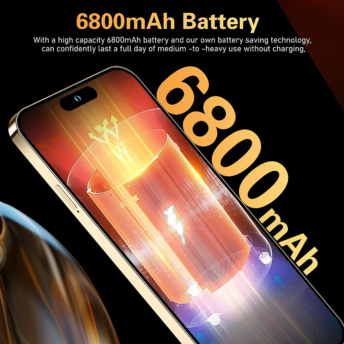 xixaomiro i14Pro 2023 Unlocked 5G Android Cell Phone 8GB + 512GB 1TB Expandable 6.7 "FHD 90Hz Display Screen 6800mAh Battery Mobile Phone 13 MP/48MP Camera Dual Sim Card (Golden)