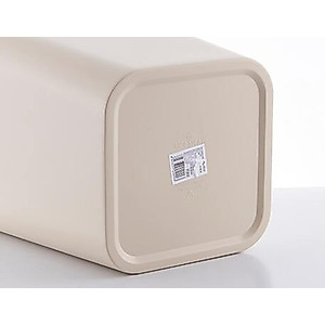 Happiness Decoration Plastic Garbage Can Square Small Wastebasket Garbage Can 3 Gallon Trash Can for Kitchen, Bathroom, Bedroom, Home Office, Outdoor, Dorm Room, Bathroom (White)