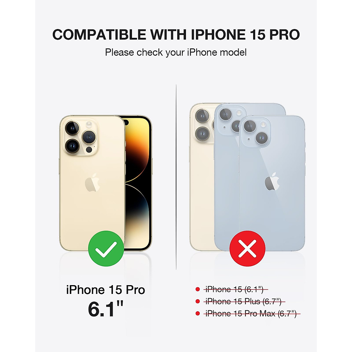 OCASE for iPhone 15 Pro Detachable Wallet Case with Card Holder, [2 in 1] PU Leather Flip Folio Case with RFID Blocking Magnetic Stand Removable Shockproof Phone Cover 6.1 Inch, Purple