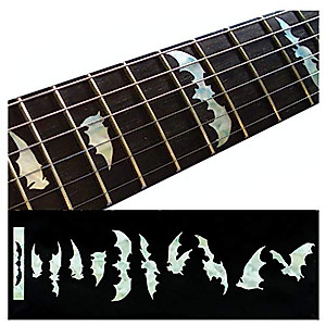 Jockomo BAT Bat/White Pearl Guitar Inlay Sticker