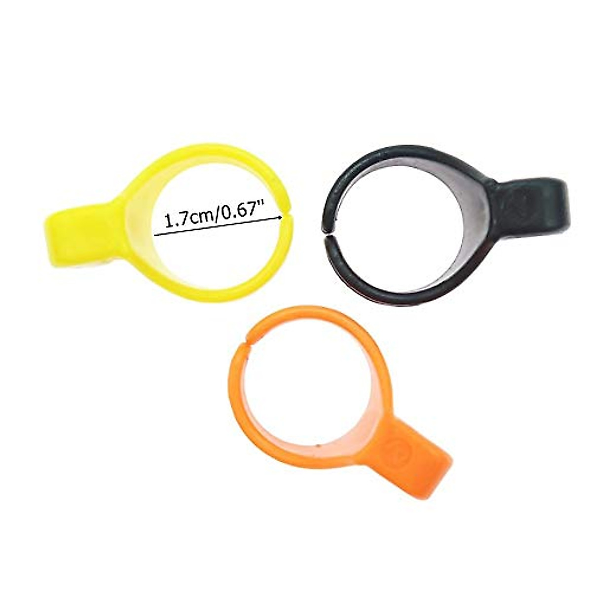 LARATH 15 Pieces Finger Knife Ring Plastic Quilting Thread Cutter Thimble Sewing Accessories Handcraft DIY Tool with Blade for Cutting Yarn, Fishing Line, Weaving, Mixed Color