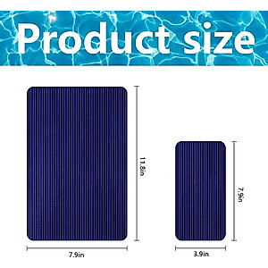 Lfutari 6pcs Swimming Pool Cover Repair Kit - Blue Pool Safety Cover Patch Kit - Self-Adhesive Mesh Pool Cover Saver Patch Kit for Inground Safety Pool Cover (2pcs 12x8 inch+4pcs 4X8 inch)