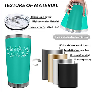 liabiliies put it on my dads tab Tumbler Coffee Tumblers 20 oz Tumbler with Lid and Straw Insulated Tumblers Stainless Steel Tumbler