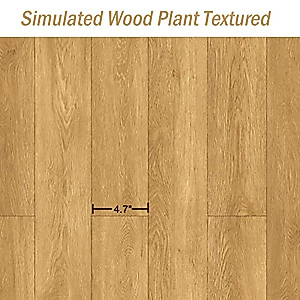 Oxdigi Peel and Stick Vinyl Flooring Roll 24''x393''/ 64 Sq.Ft, Self Adhesive Floor Tiles Wood Plank Look Flooring, Waterproof Wear-resistant for BedroomKitchen RV, Rustic Nature (DE145-33)