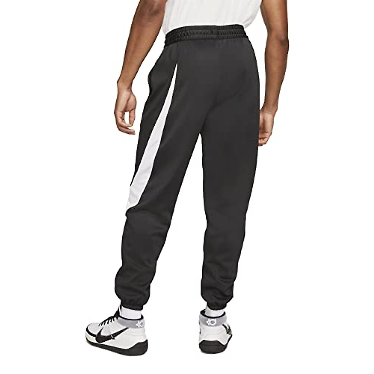 Nike Therma Men's Basketball Pants, Style: DM0995 (as1, Alpha, s, Regular, Regular, Black/White, Small, Loose)