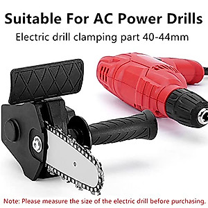 Electric Drill Convert to Chainsaw Electric Mini Chainsaw Tool Attachment Accessory Modification Tool Set Woodworking Cutting Tool Pruning Shears Chainsaw for Tree Trimming Wood Cutting hotlander_US