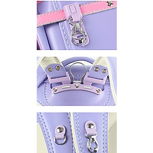 Randoseru Ransel Japanese upscale school bags for boys girls large capacity Senior PU leather light weight backpack