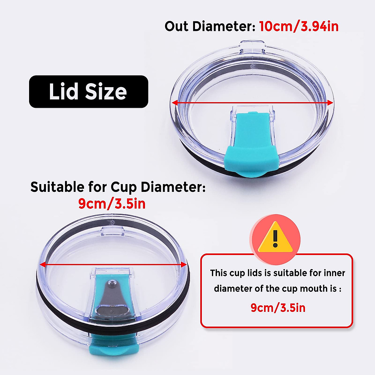 Replacement Tumbler Lids, 30Oz Spill Proof and Splash Resistant Lid For YETI Rambler Tumbler, SOEOR Tumbler, Ozark Trail cup and other brands Vacuum insulation stainless steel Tumblers