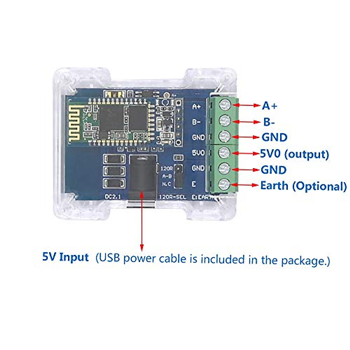DSD TECH SH-B20 RS485 to Bluetooth SPP Adapter Support Android and Windows OS