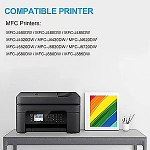 Jalada Compatible Ink Cartridge Replacement for Brother LC203 LC203XL LC201 LC201XL High Yield for Brother MFC-J460DW J480DW J485DW J680DW J880DW J885DW MFC-J4320DW J4420DW J4620DW Printer (8C 8M 8Y)