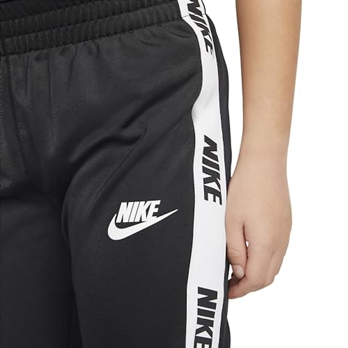 Nike Boy's Tricot Tracksuit Two-Piece Set (Little Kids) Black/White 7 Little Kid