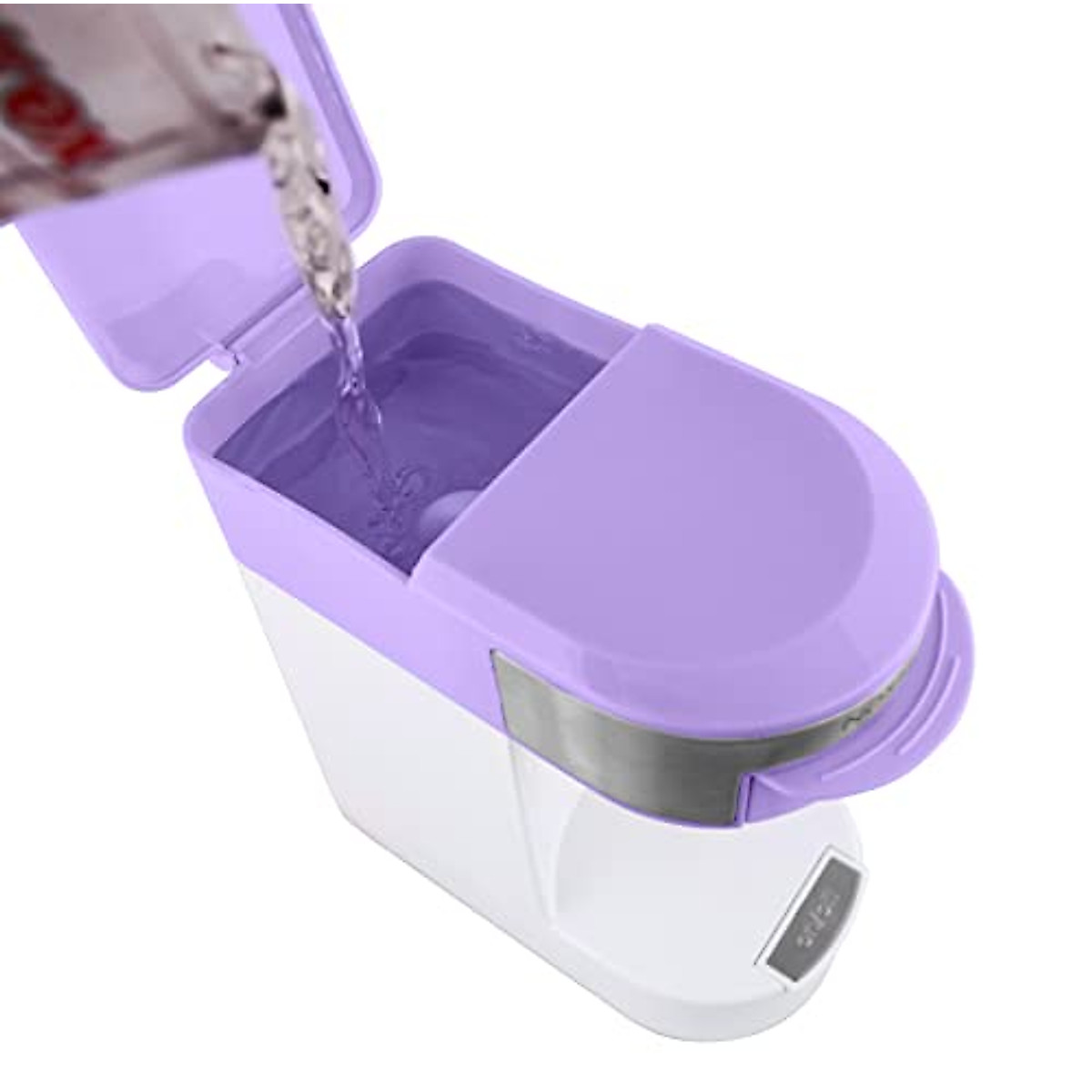 Nostalgia MyMini Single Coffee Maker, Brews K-Cup & Other Pods, Serves up to 14 Ounces, Tea, Chocolate, Hot Cider, Lattes, Reusable Filter Basket Included, Lavender