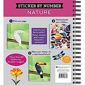 Brain Games - Sticker by Number: Nature - 2 Books in 1 (42 Images to Sticker)