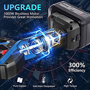 K KLEZHI Professional Electric Pruning Shears, 2pcs Backup Rechargeable 2Ah Lithium Battery Powered Cordless Tree Branch Pruner, Cut Capacity of 1.65inches 42mm, 8-10 Working Hours Black