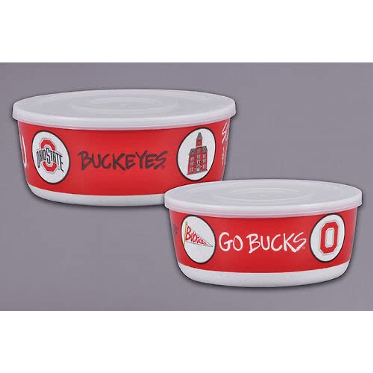 Magnolia Lane Ohio State University Go Bucks Bowl, Set of 2, Melamine, Kitchen Accessories