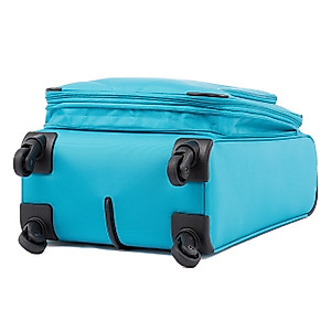 Atlantic Luggage Ultra Lite Softside Expandable Spinner, Turquoise Blue, Carry-on 21-Inch