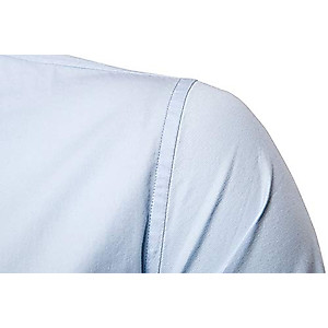 MUSE FATH Men's Solid Designer Clothes-Casual Long Sleeve Shirt-Button Up Wedding Dress Shirt-Light Green-XS