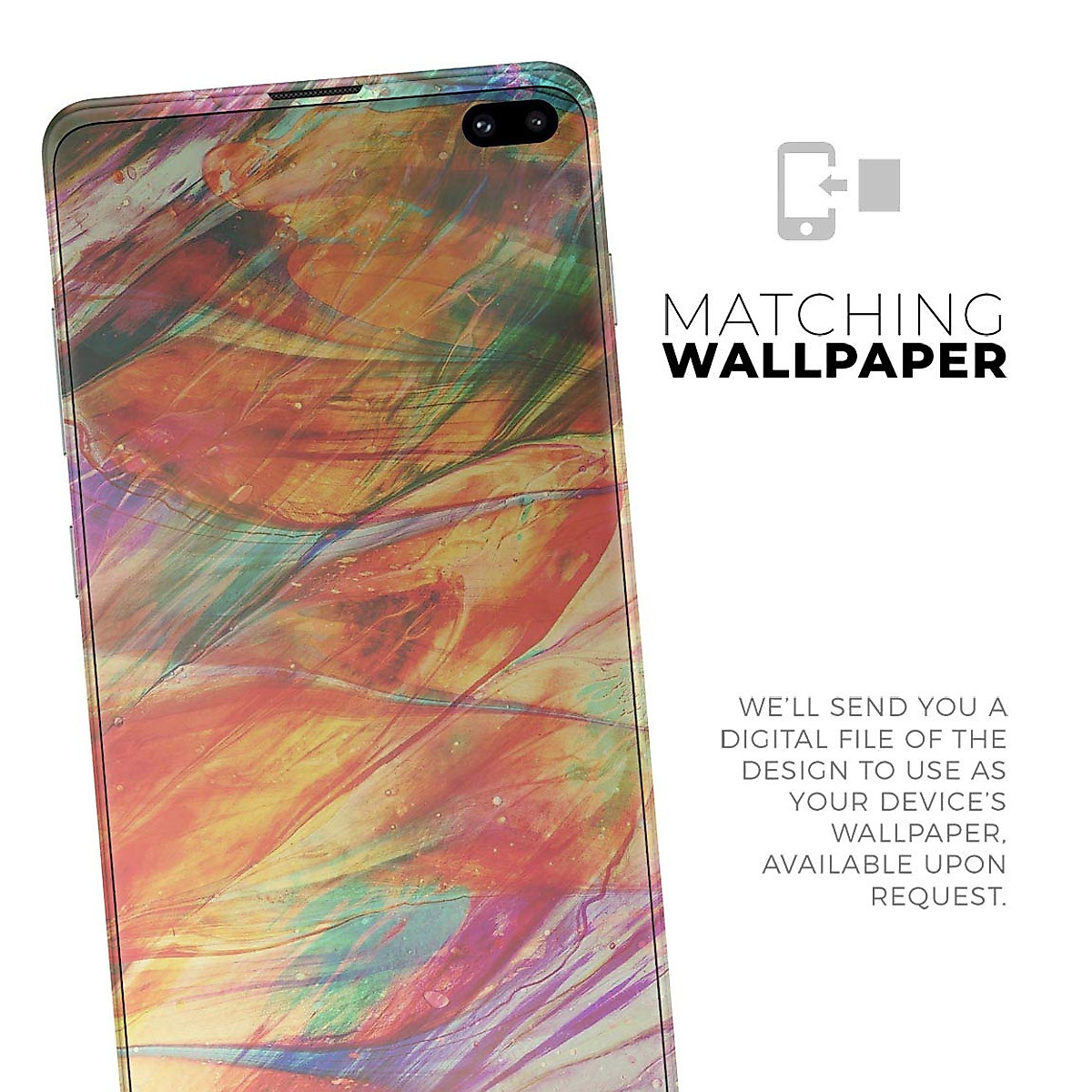 DesignSkinz Liquid Abstract Paint Remix V72 Protective Vinyl Decal Wrap Skin Cover Compatible with The Samsung Galaxy S20 (Screen Trim & Back Glass Skin)