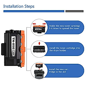 EDH Compatible TN850 TN-850 Toner Cartridge Replacement for Brother High Yield Compatible with DCP-L5600DN MFC-L6750DW L5700DW L5800DW L6800DW HL-L5200DW/DWT L6250DW L5100DN Printer (2 Pack,Black)