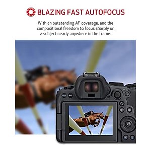 Canon EOS R6 Mark II - Full Frame Mirrorless Camera (Body Only) - Still & Video - 24.2MP, CMOS, Continuous Shooting - DIGIC X Image Processing - 6K Video Oversampling - Advanced Subject Detection