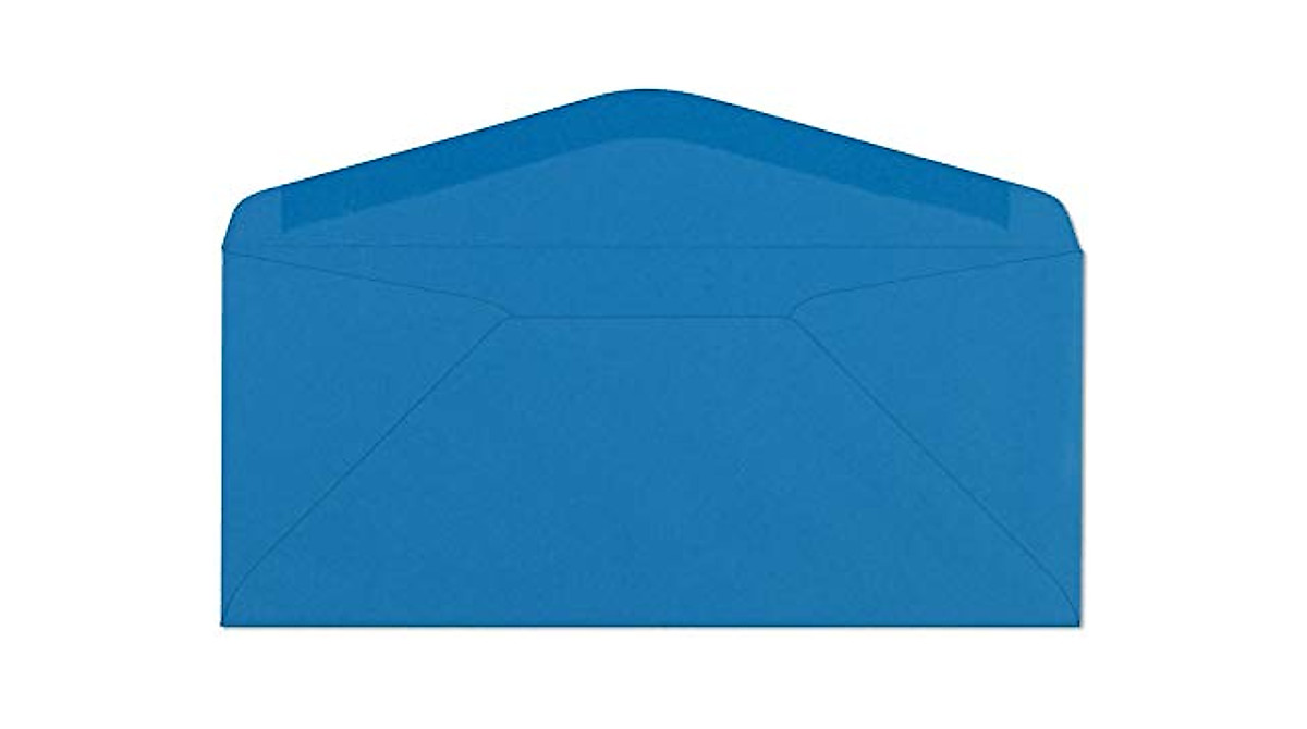 EnDoc Bright Blue #10 Colored Envelopes - 50 Pack