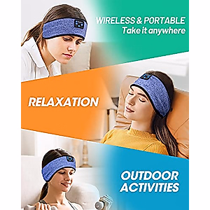 Lavince Bluetooth Headband, Sleep Headphones Sports Headband Headphones Noise Cancelling Sleeping Headphones Earbuds for Sleep,Workout,Running,Yoga,Travel, for Women Men