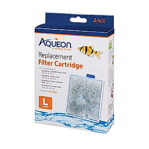 Aqueon Aquarium Fish Tank Replacement Filter Cartridges Large - 3 pack