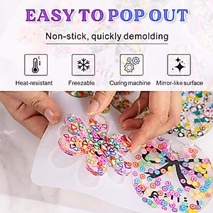 LET'S RESIN Name Plates Resin Molds, 16 Cavities 2Pcs Silicone Name Tag Resin Molds for Tumbler Cup Lid, Epoxy Resin Molds for Stanley Cups, Keychain, Resin Art