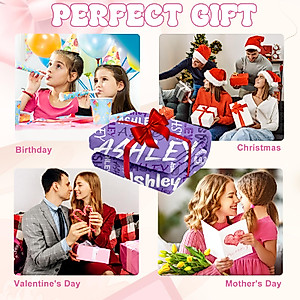 Personalized Name Blanket, Custom Purple Fleece Throw Blanket with Name for Kids Boys Girls Baby Men Women, Customized Light Soft Flannel Blanket Gift for Christmas Birthday Halloween