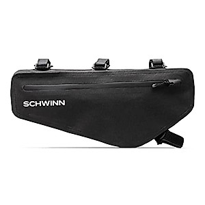 Schwinn Explore Bike Bag, 1.2 Liter Cycling Frame Pouch, Tool Free Attachment, Waterproof, Bicycle Storage Accessories