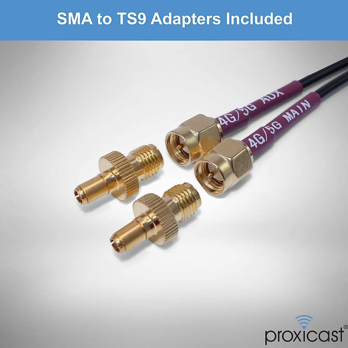 Proxicast Ultra Low Profile MIMO 4G / 5G Omni-Directional Magnetic/Adhesive Mount Antenna for Verizon, AT&T, T-Mobile Modems & Routers with SMA or TS9 External Antenna Jacks (ANT-122-M19)