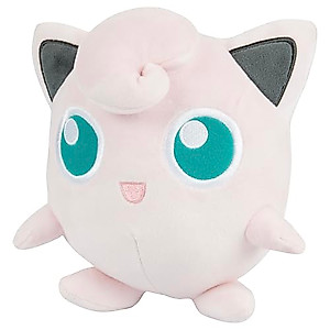 Pokémon 8" Jigglypuff Plush - Officially Licensed - Generation 1 Red and Blue Figure - Authentic Soft Stuffed Animal Toy - Valentine's Day & Easter Basket Stuffer Gift for Kids, Boys, Girls - 2+