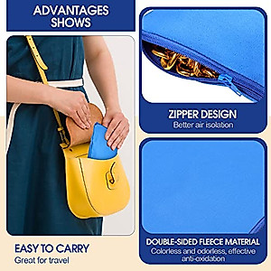 8 Pieces Zippered Silver Storage Bags Anti Tarnish Bags Silver pouches Silver Keeper Jewelry Storage Cloth Silver Protector Bags for travel Home Kitchen Tableware Tools Supplies (5.9 x 5.9 Inch)