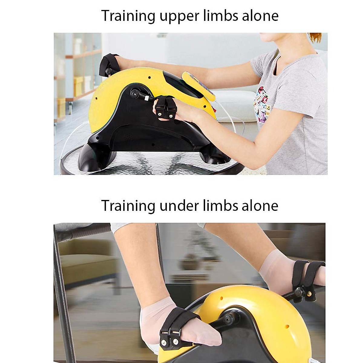 Passive Stroke Training Pedal Exercise Bike Upper Lower Limbs Physiotherapy Rehabilitation Leg Hand Cycle Therapy Equipment for Handicapped&Disabled Epilepsy Paralysis Hemiplegia Cerebral
