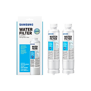 SAMSUNG Genuine Filters for Refrigerator Water and Ice, Carbon Block Filtration for Clean, Clear Drinking Water, DA29-00020B-2P, 2 Pack