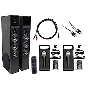 Rockville All-in-one Bluetooth Home Theater/Karaoke Machine System w/(2) Mics
