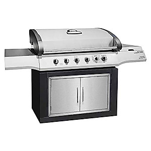 AdirHome Stainless Steel Grill Double Access Single-Face Door - Easy Install Heavy Duty Stainless Steel Rust Resistant Access Door with Chromium Plated Handle (36 Inch)