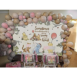 Classic Bear Backdrop Cartoon Animal Honey Bear Forest Friends 1st Birthday Photography Background Banner Boy Girls Newborn Baby Shower Party Decorations Supplies (8x6ft)