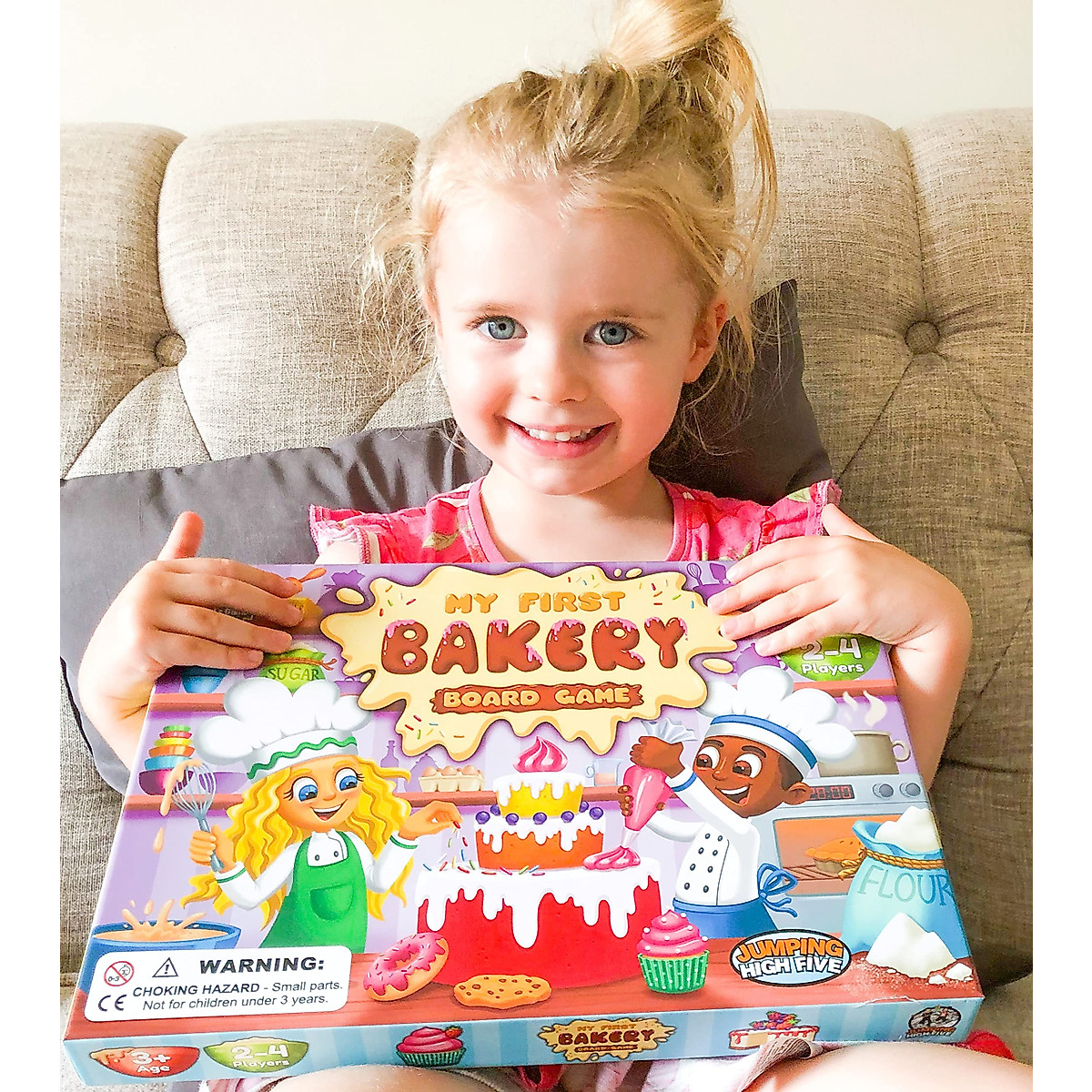 Jumping High Fives My First Bakery Board Game - A Sweet Matching Tile Game for 1-4 Kids Ages 3 and Up, A Fun and Colorful Cooperative Memory Game, Children Learn New Skills Through Hands-On Play