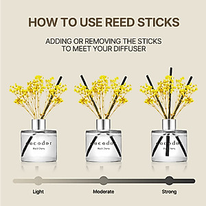 COCODOR Mini Flower Reed Diffuser/Garden Lavender / 1.6oz(50ml) / 1 Pack/Fragrance Decor for Cars Cubicles, Small Rooms and Home, Diffuser Oil Sticks Gift Set