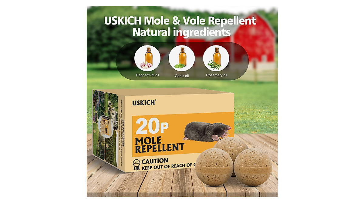 Powerful Mole & Vole Repellent Keeps Gardens Pest-Free